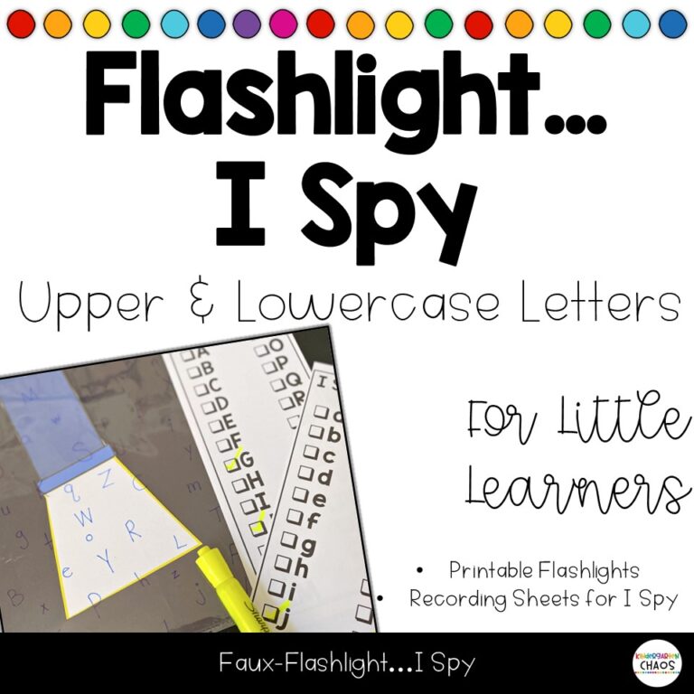 Flashlight I Spy Literacy Activity **FREEBIE** - Kindergarten Chaos