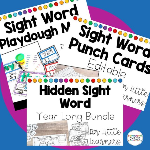 Sight Word Activities For Kindergarteners - Kindergarten Chaos