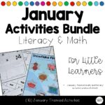 January Winter New Years Literacy Math Activities - Worksheets Centers ...