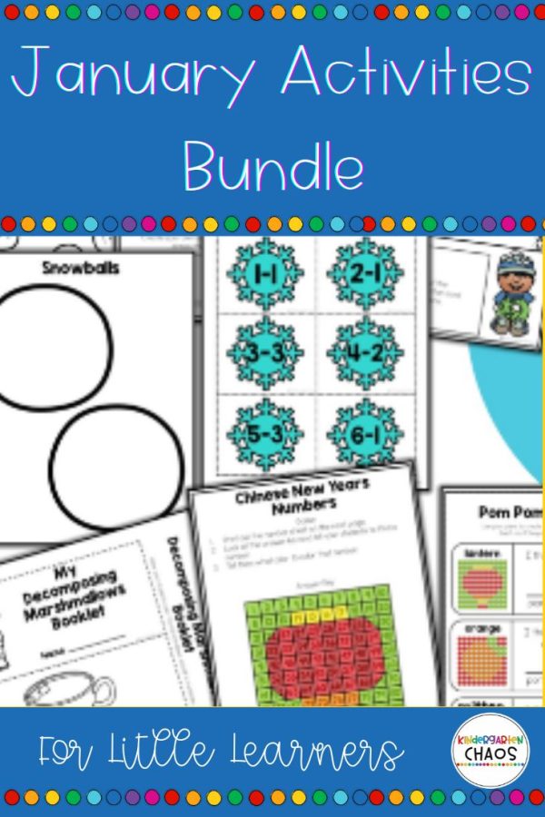 January Activities Bundle For Little Learners - Kindergarten Chaos