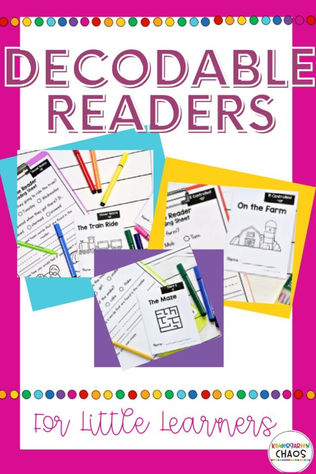 Decodable Books For Little Learners - Kindergarten Chaos
