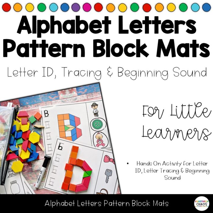 CVC Words Pattern Block Mats For Little Learners - Kindergarten Chaos