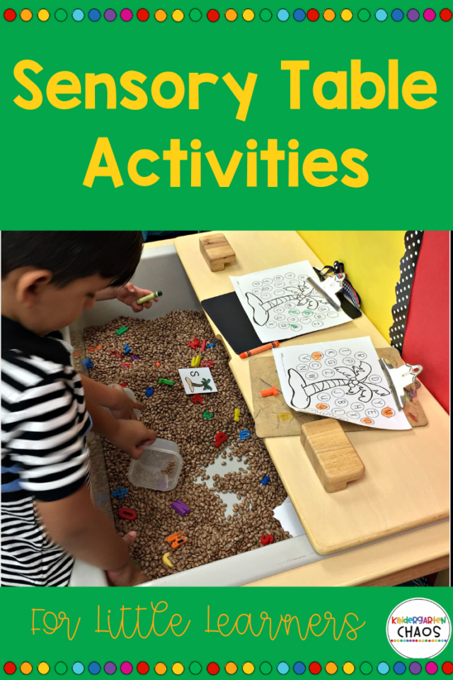 Sensory Table Activities For Little Learners - Kindergarten Chaos