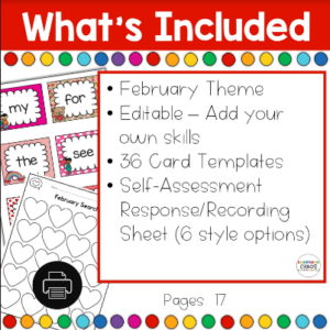 February Sensory Bin Task Cards - EDITABLE | Math Literacy Phonics ...