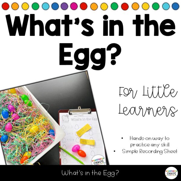 Easter Egg Activities For Little Learners - Kindergarten Chaos Easter ...