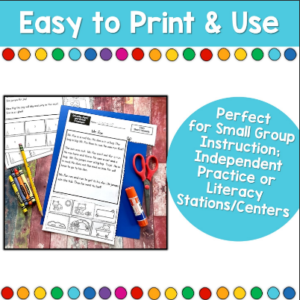 Decodable Reading Passages | Decode Read Cut & Glue | Retell ...
