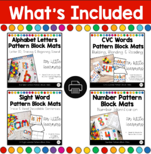 Pattern Blocks BUNDLE | Alphabet Letters | CVC Decodable | Numbers ...