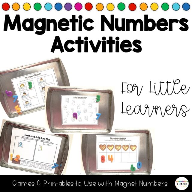 Using Magnetic Numbers For Math Practice - Kindergarten Chaos