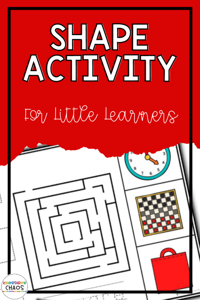 Shape Activity For Little Learners - Kindergarten Chaos