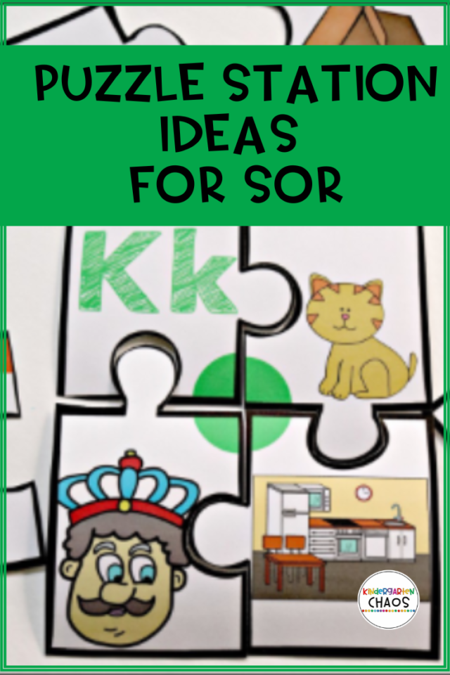Puzzle Station Ideas For SOR - Kindergarten Chaos