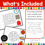 2D and 3D Shapes | Maze Mats - Kindergarten Chaos