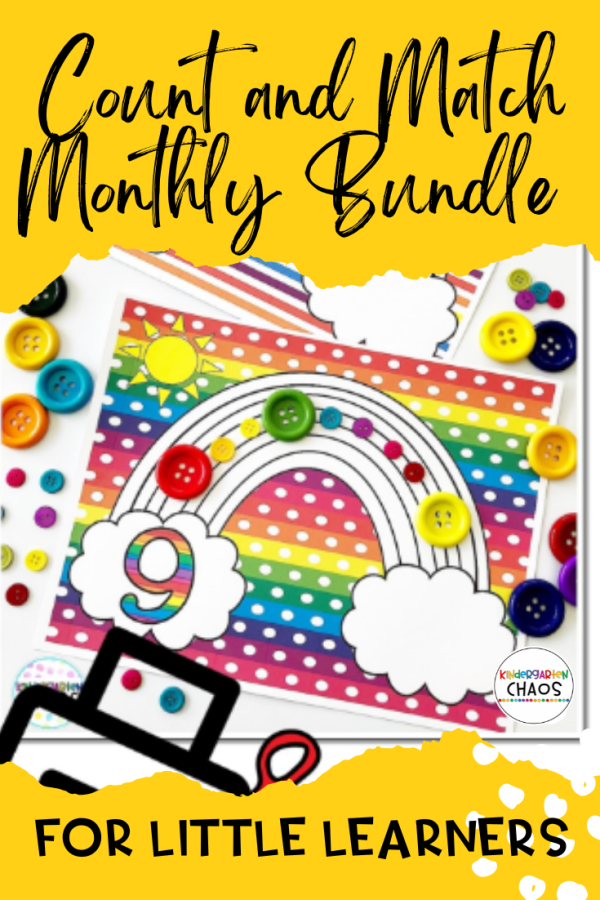 Count and Match Monthly Bundle For Little Learners - Kindergarten Chaos