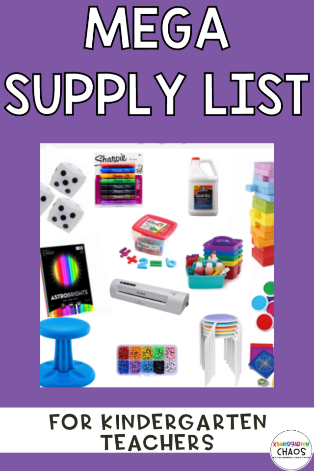 Mega Supply List For Kindergarten Teachers - Kindergarten Chaos