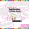 September Back to School Literacy Math Activities - Kindergarten Chaos