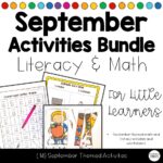September Back to School Literacy Math Activities - Kindergarten Chaos