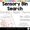 Back to School September Apples Sensory Bin Table - EDITABLE ...