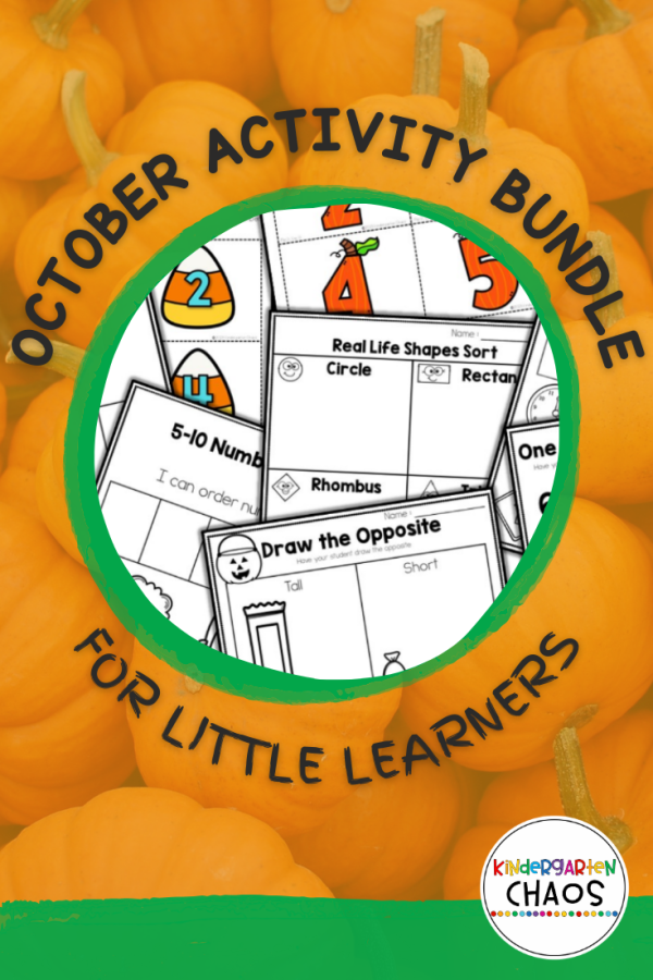 October Activity Bundle for Little Learners - Kindergarten Chaos