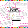 October Back to School Literacy Math Activities | Fall | Worksheets ...