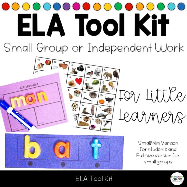 ELA Small Group Tool Kit - Kindergarten Chaos