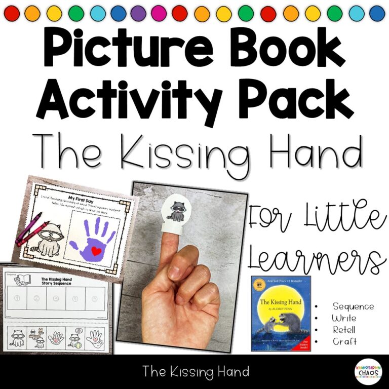 Picture Book Activity Pack | The Kissing Hand | Retelling ...