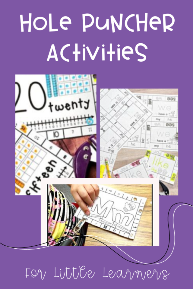 Hole Puncher Activities For Little Learners - Kindergarten Chaos