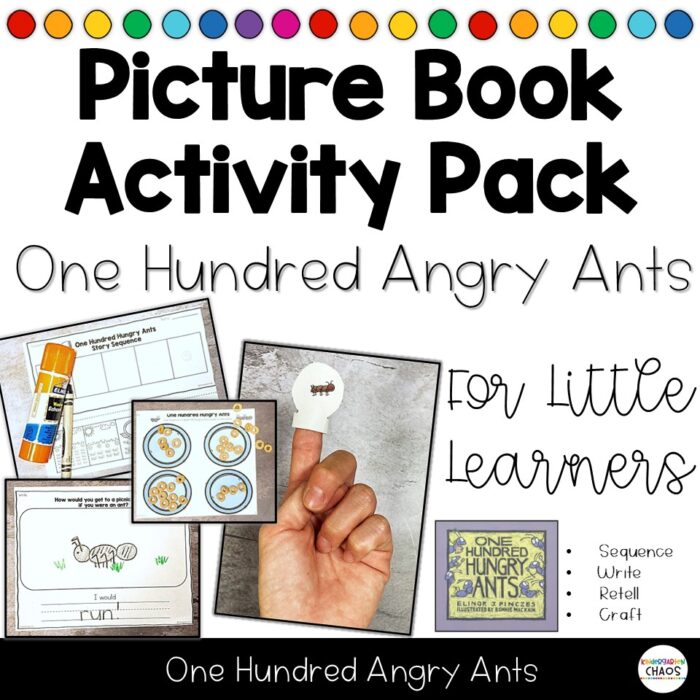 One Hundred Angry Ants | Picture Book Activity | Retelling Sequencing ...