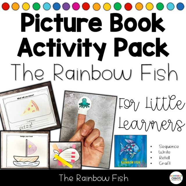 Picture Book Activity Pack | Rainbow Fish - Kindergarten Chaos