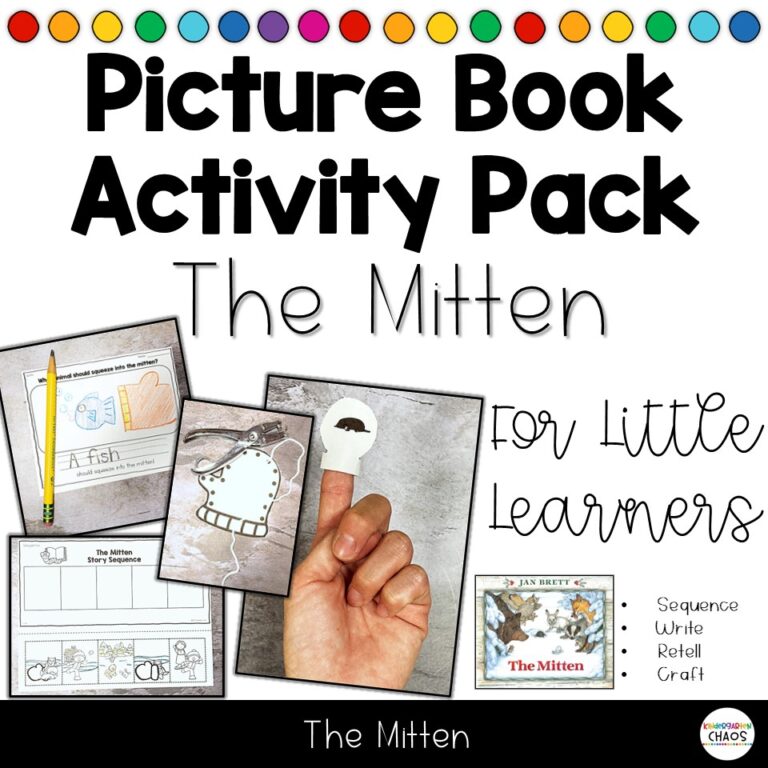 The Mitten | Picture Book Activity - Kindergarten Chaos