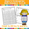 K.CC.A1 Count to 100 by 1's and 10's - Math - Kindergarten Chaos