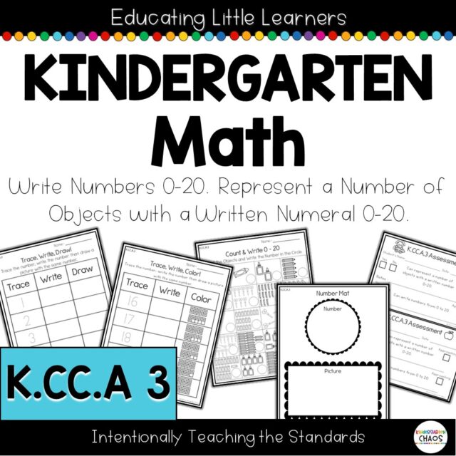 K.CC.A3 Write Numbers 0-20. - Kindergarten Chaos