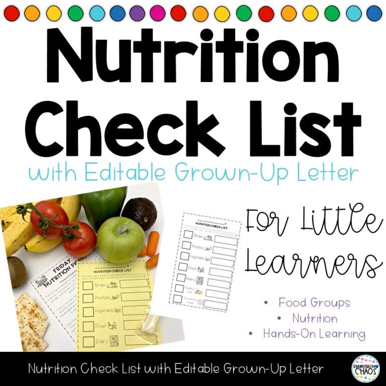 **FREEBIE** Nutrition Month Activity for Little Learners - Kindergarten ...
