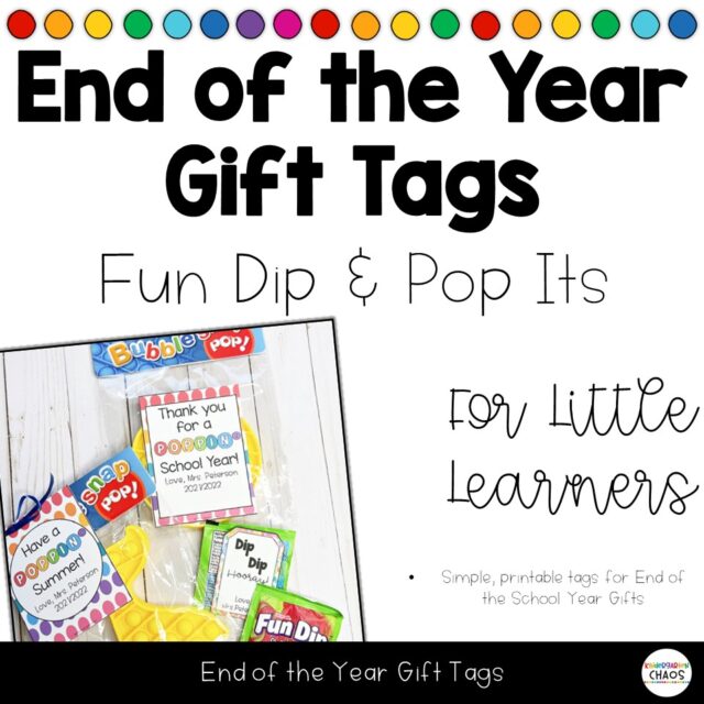 Easy End of Year Gift for Your Little Learners - Kindergarten Chaos