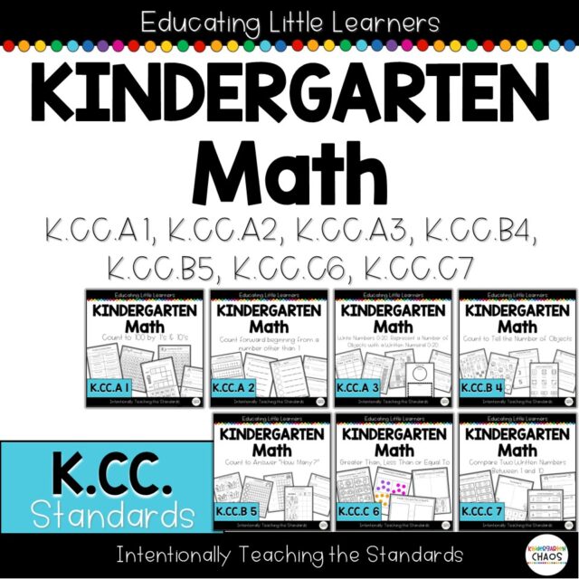 K.CC. Counting & Cardinality Standards BUNDLE - Kindergarten Chaos