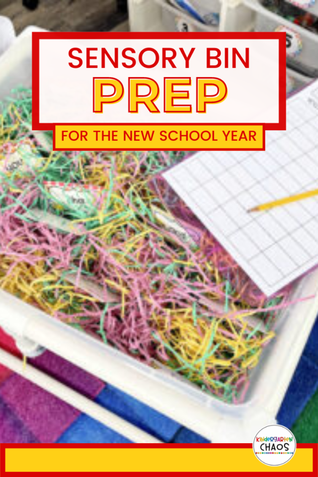 Sensory Bin Prep For The New School Year - Kindergarten Chaos