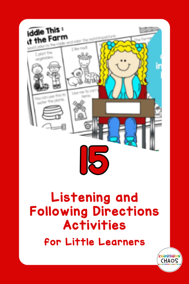 Listening and Following Directions Activities for Little Learners ...