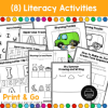 August Literacy and Math Activity Pack - Kindergarten Chaos