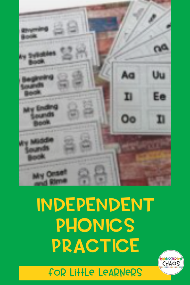 Independent Phonics Practice for Little Learners - Kindergarten Chaos