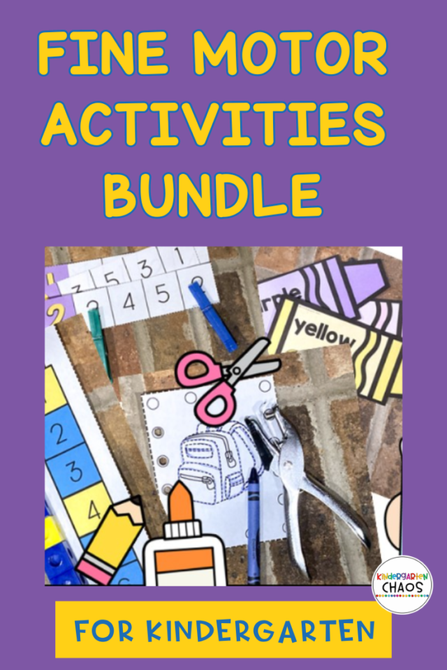 Fine Motor Activities Bundle for Kindergarten - Kindergarten Chaos