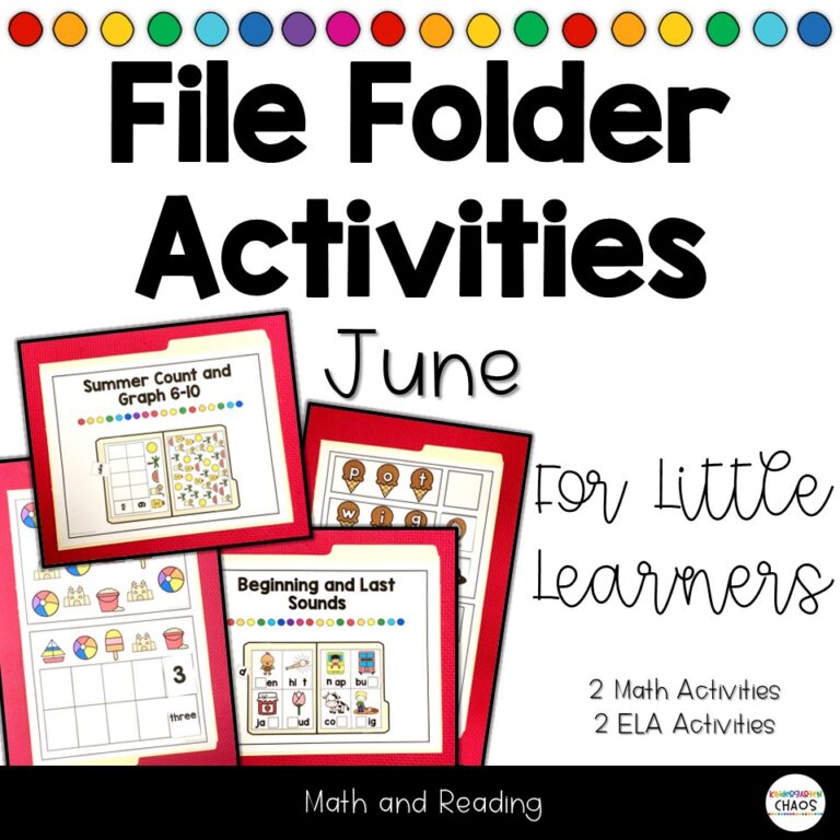 June File Folder Activities - Kindergarten Chaos