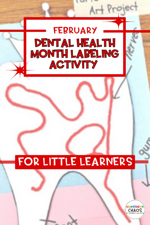 February Dental Health Month Labeling Activity - Kindergarten Chaos