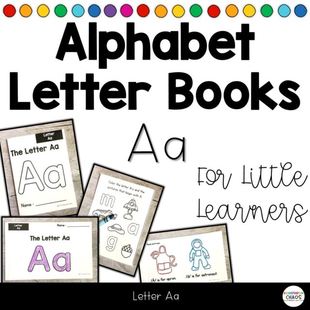 Alphabet Books- Letter Aa - Trace Write Beginning Sound - Kindergarten ...