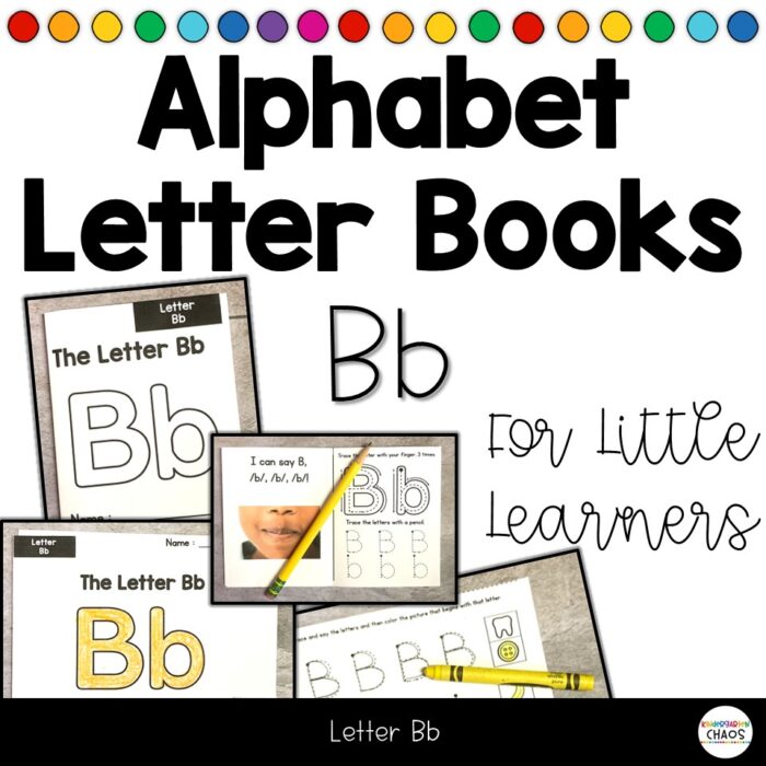 Alphabet Books- Letter Bb - Trace Write Beginning Sound - Kindergarten ...