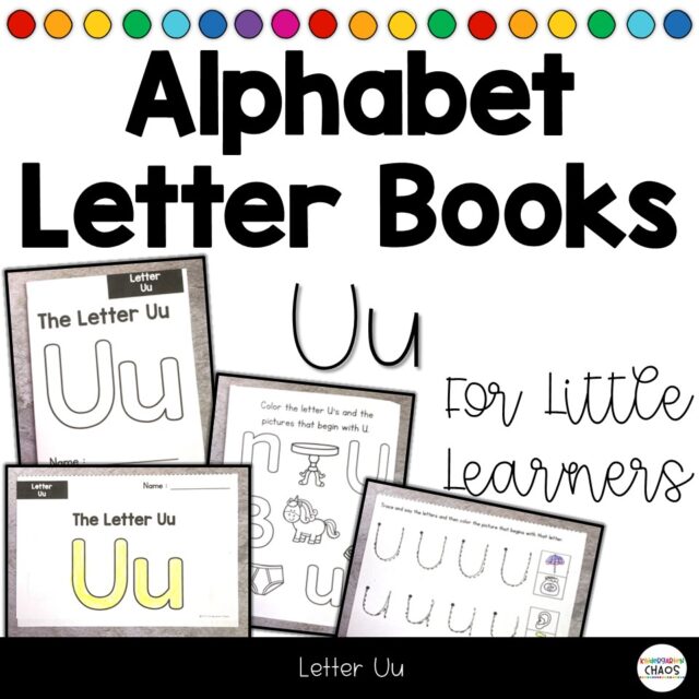 Alphabet Books- Letter Uu - Trace Write Beginning Sound - Kindergarten ...