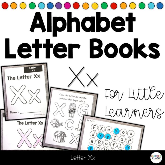 Alphabet Books- Letter Xx - Trace Write Beginning Sound - Kindergarten ...