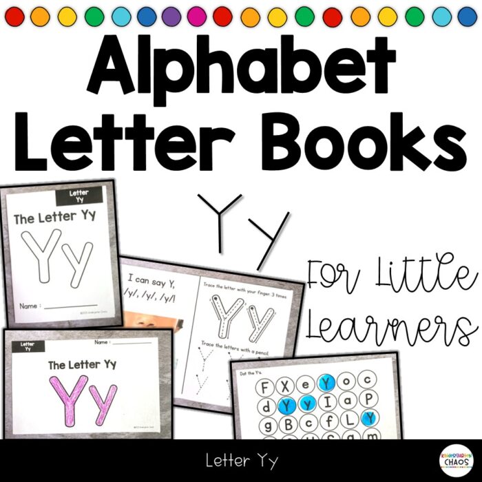 Alphabet Books- Letter Yy - Trace Write Beginning Sound - Kindergarten ...