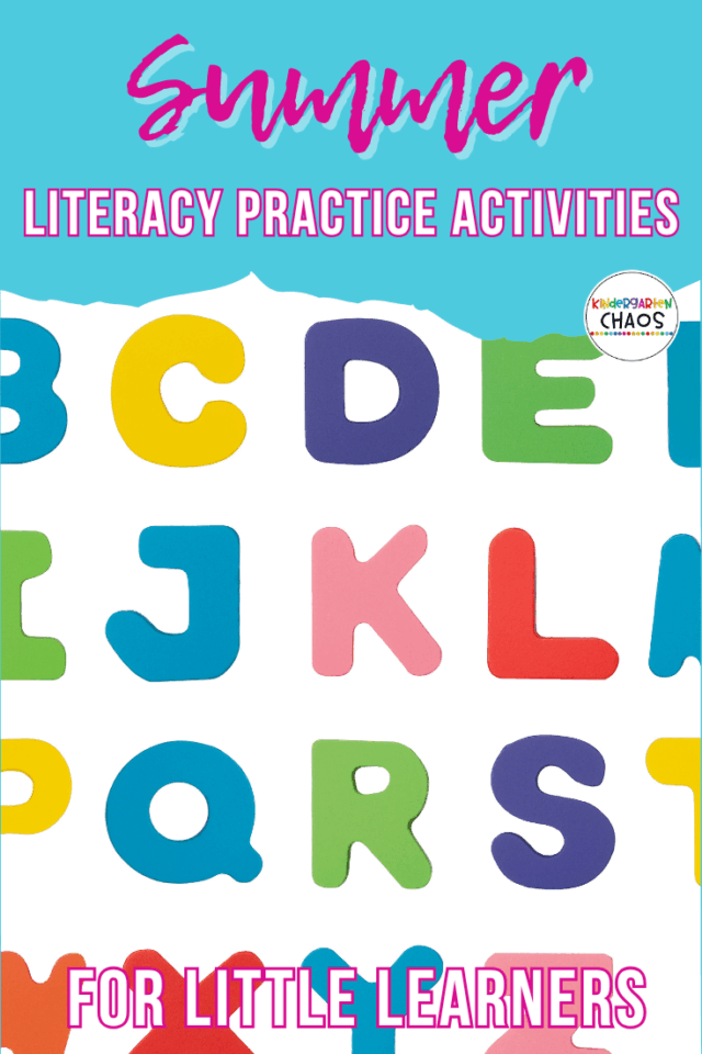 Summer Literacy Practice Activities For Little Learners - Kindergarten ...