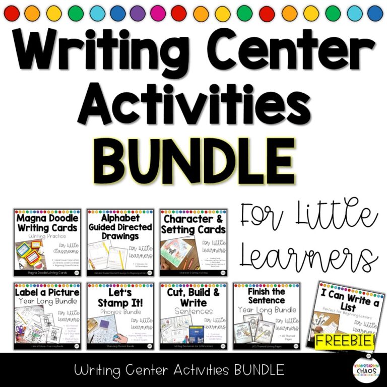 Kindergarten Writing Center BUNDLE Year-Round Writing Activities ...