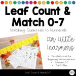 Fall Leaf Count & Match FREEBIE Square Cover - Kindergarten Chaos